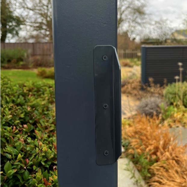 B814150A DuraPost Gate Stop Set For Wooden Gate Anthracite