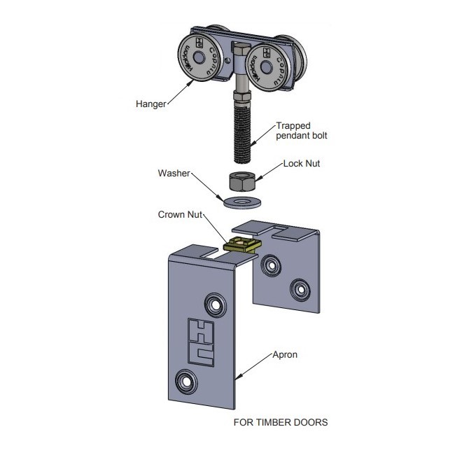 Pair 4 Wheel Door Hangers | 320 Series 03201