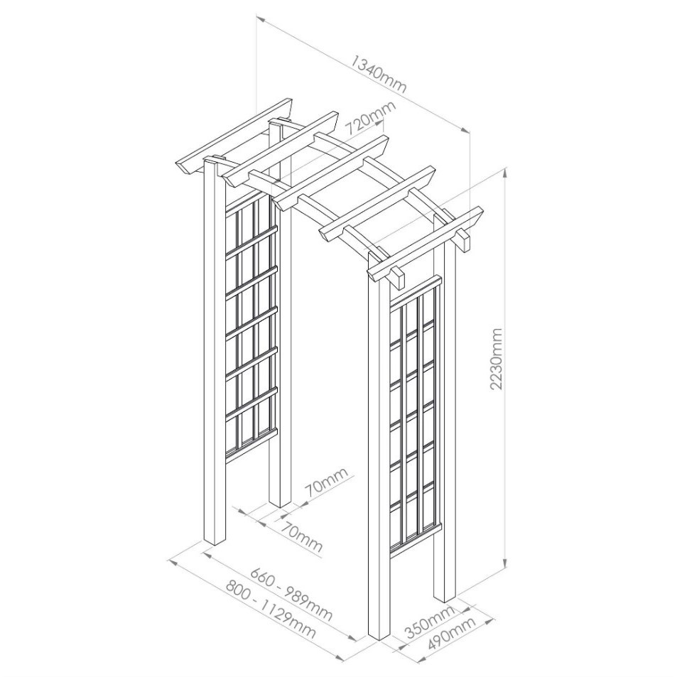 Moonlight Arch | Wooden Garden Arch