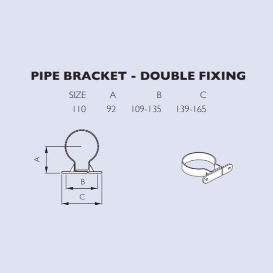 Bs407 Brett Martin Double Downpipe Bracket | Plastic Gutter