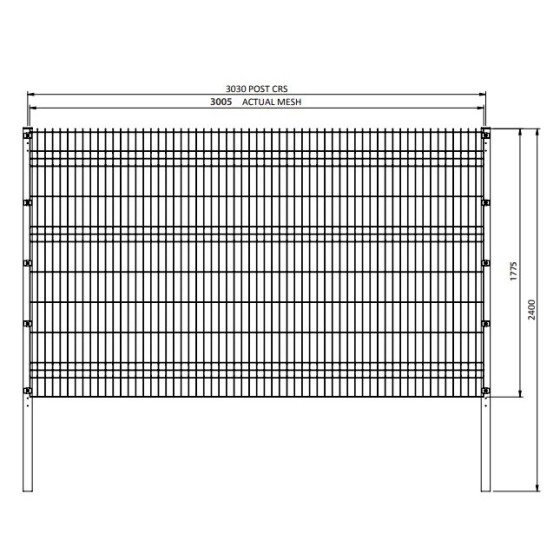 Security Fencing | IAE Vmex® - V3 1800mm Panel