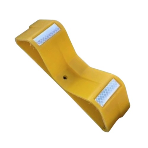Polymer Safe End Yellow With Reflectors | Armco Barriers