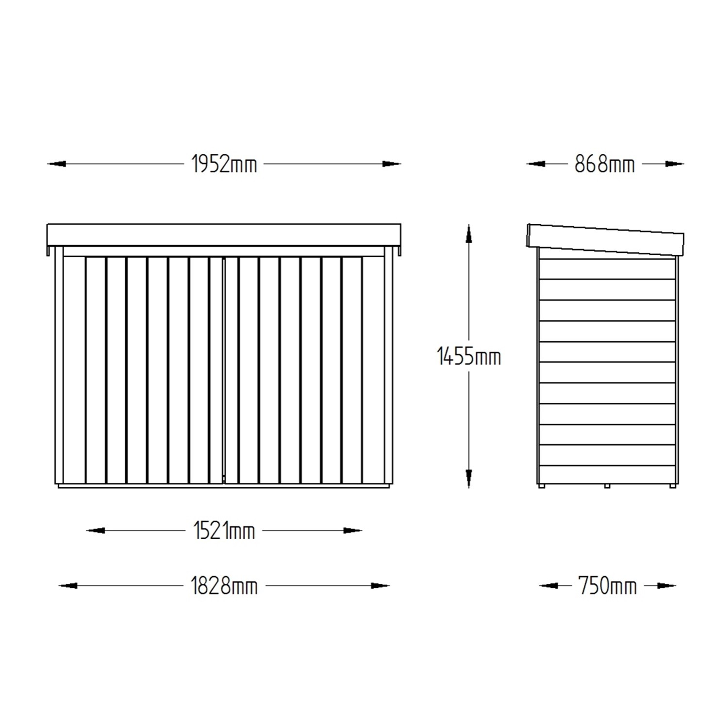 Forest Pent Pressure Treated Large Outdoor Store | Storage