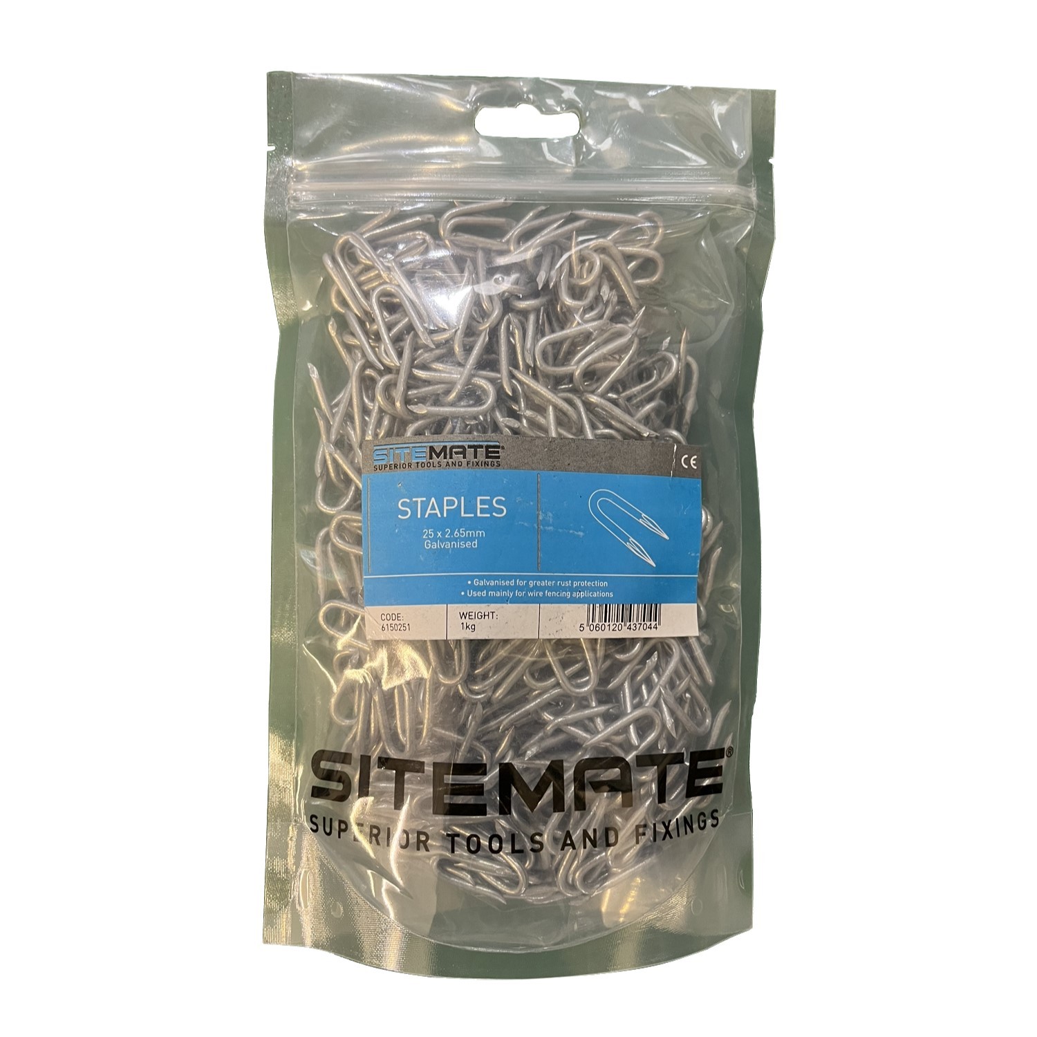 1kg Tub 25mm x 2.65mm Staples | Rabbit Fencing Wire