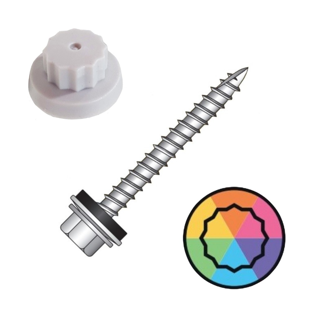 45mm Moulded Head Single Skin to Timber 16mm Washer