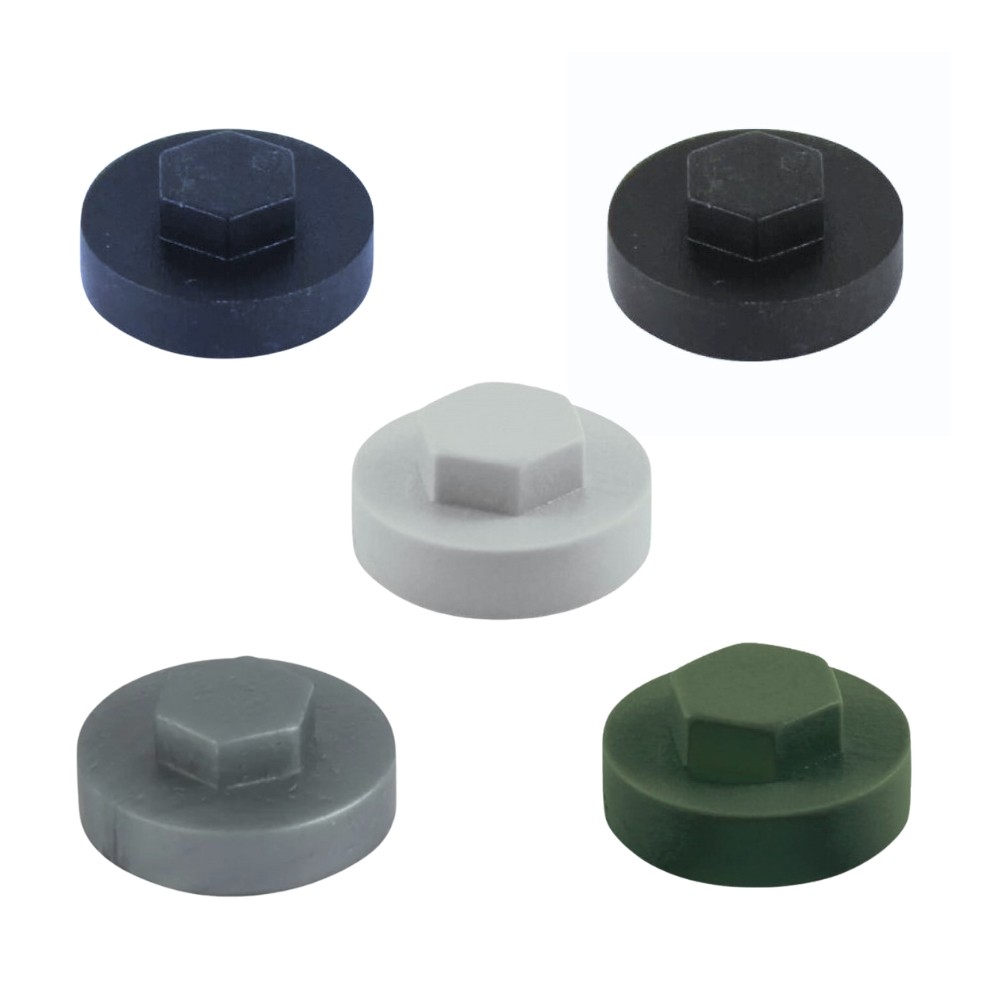 19mm Colour Caps (per 100) | Box Profile Fixings
