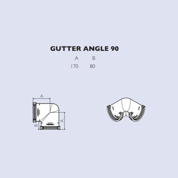 BR098 Brett Martin 90° Gutter Bend | Plastic Guttering