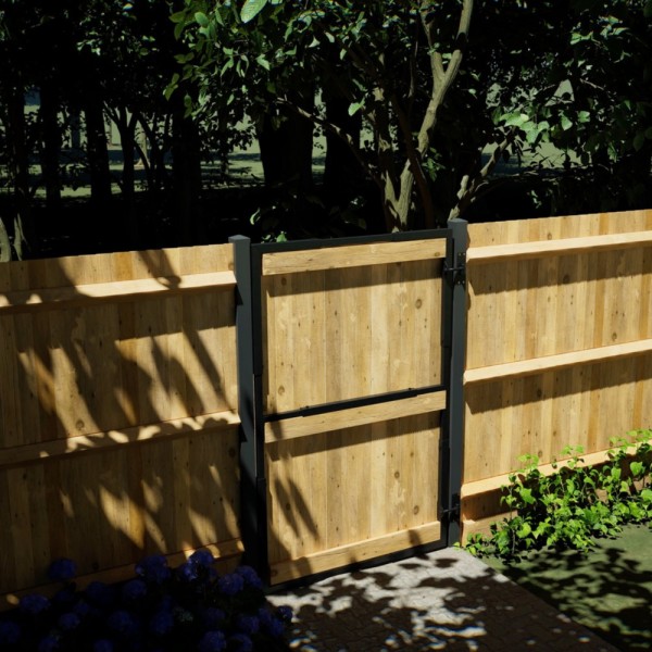 Birkdale GateMate Adjustable Steel Gate Frame Kit Black
