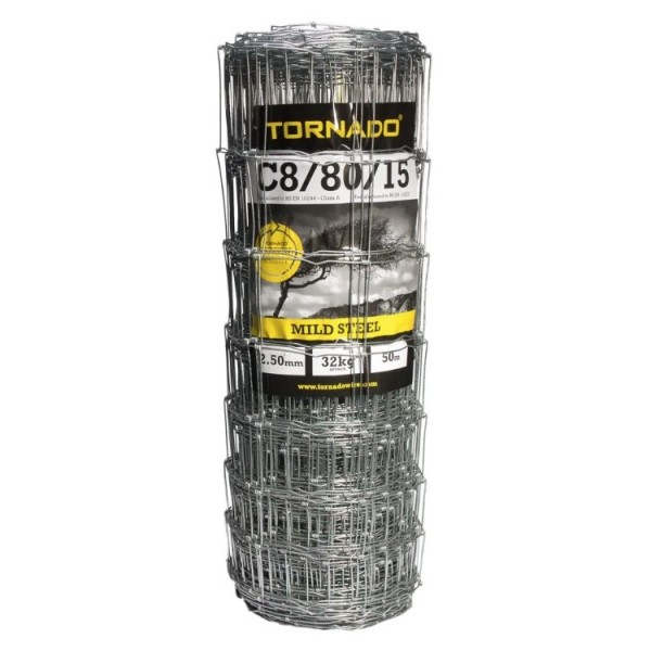 C8/80/15 Glavanised Hinge Joint Stock Net 50m | Metal Fence