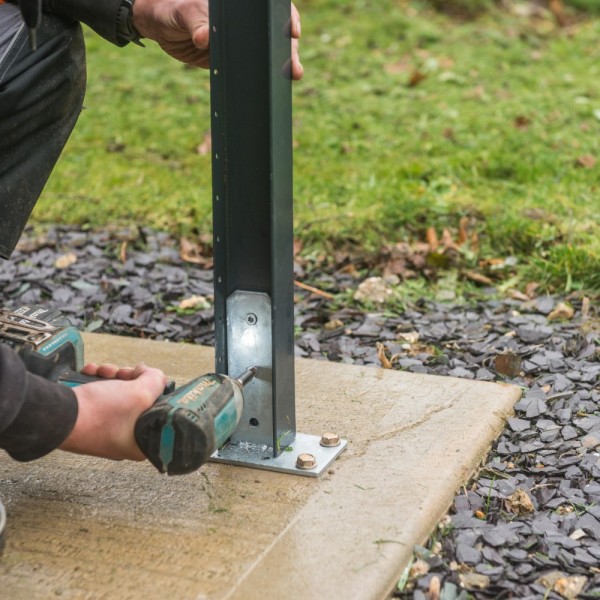 DuraPost Bolt Down 150mm Galv | Composite Fencing Panels