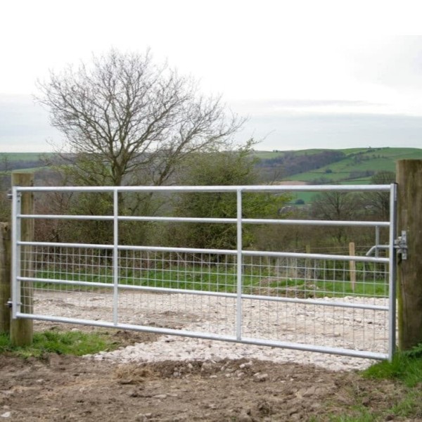 Metal Gates | IAE 5 Bar Half Mesh Galvanised Gates