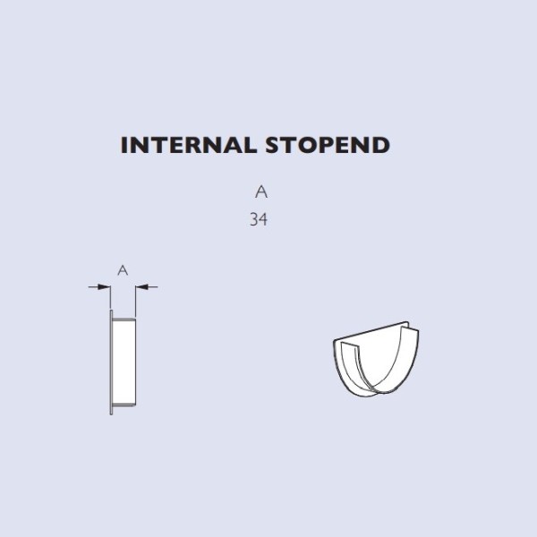 BR076 Brett Martin Internal Stop End | Plastic guttering