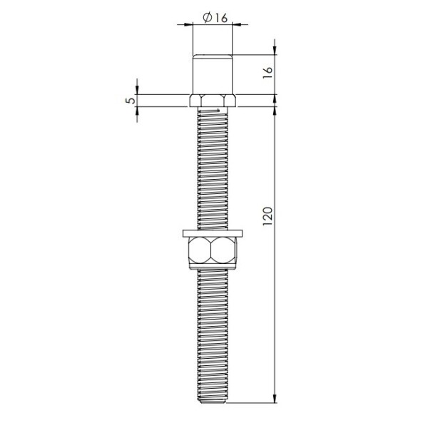 Bottom Guide Nylon Roller Extended | 320/325 Series 44320