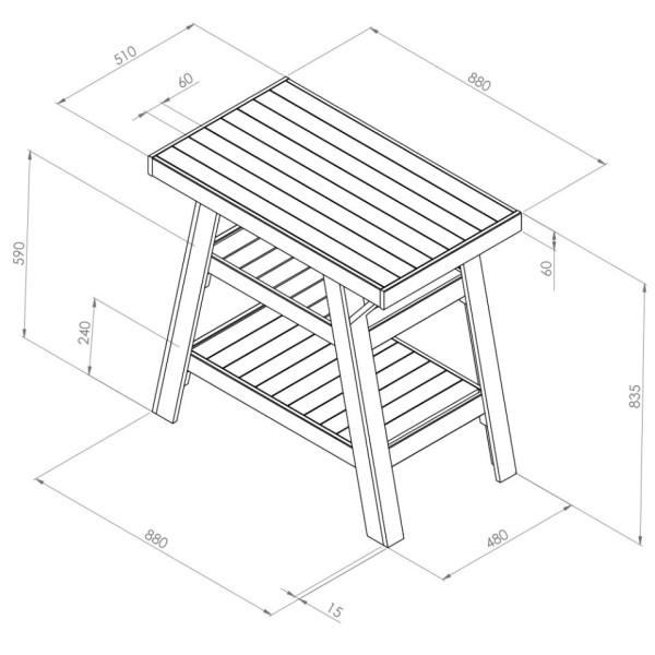 Patio Dining | Zest BBQ Side Table
