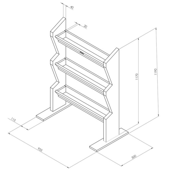 Wooden herb planter | Zest Vertical Herb stand