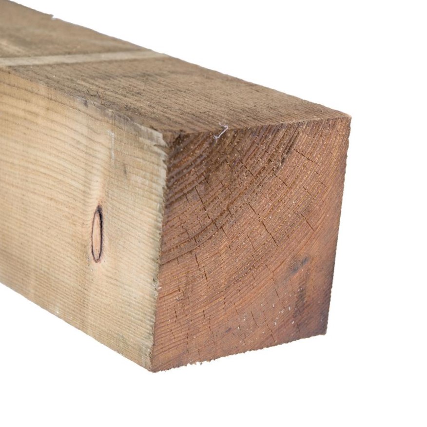 Wooden Posts | Larch Square Blunt Post treated 10ft